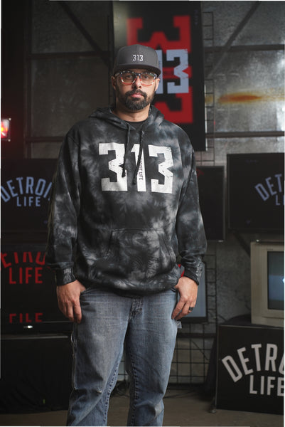 313 TIE DYE HOODIE – DETROIT LIFE