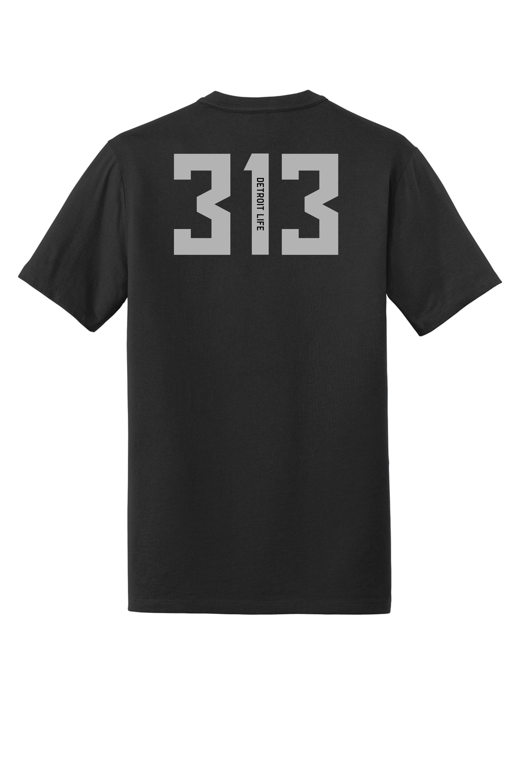 DETROIT LIFE FRONT 313 BACK T SHIRT